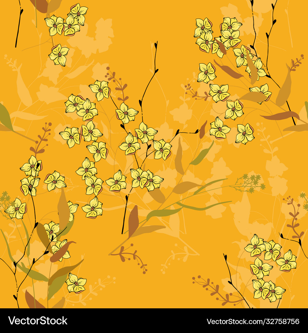 Vintage background wallpaper hand drawn Royalty Free Vector