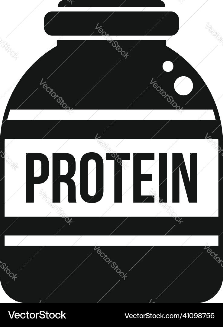 Whey bottle icon simple sport protein Royalty Free Vector