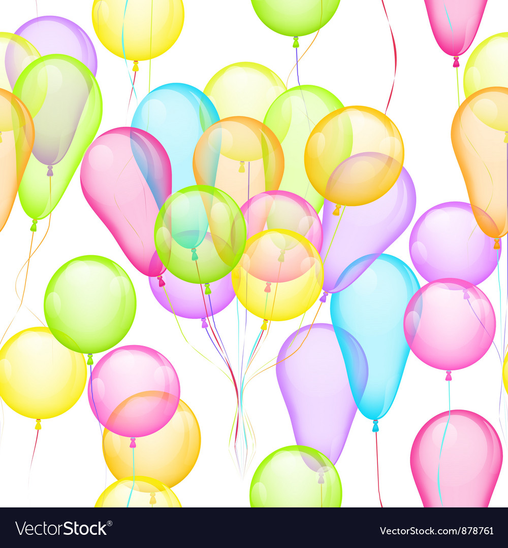 Balloons seamless pattern Royalty Free Vector Image