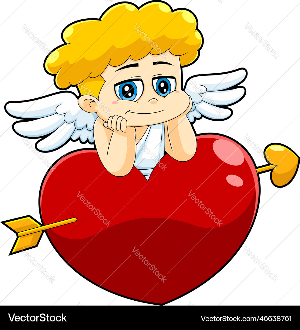 Chibi cupid baby cartoon character Royalty Free Vector Image