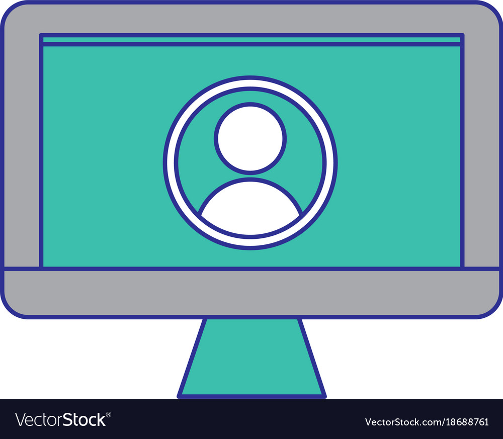 Isolated computer design Royalty Free Vector Image