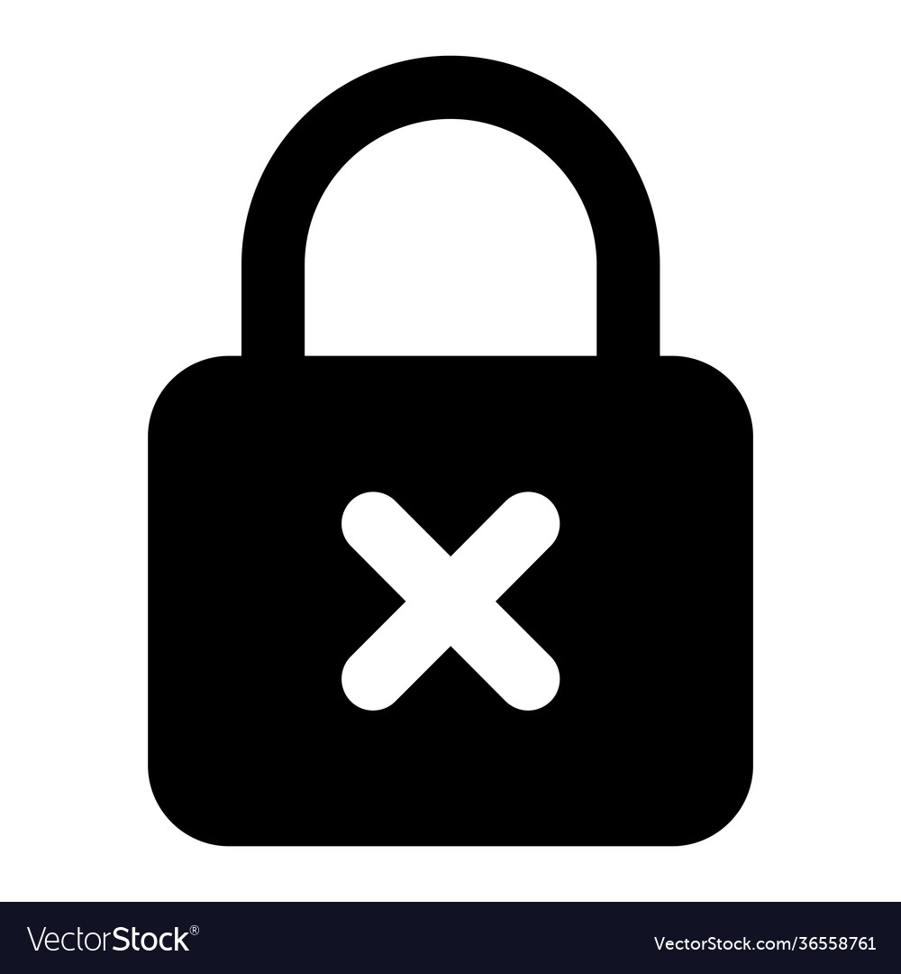 No lock Royalty Free Vector Image - VectorStock
