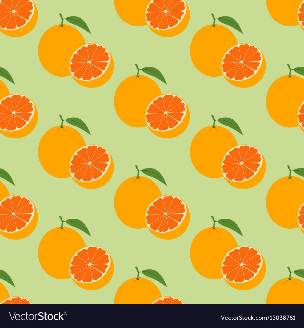 Orange seamless pattern Royalty Free Vector Image