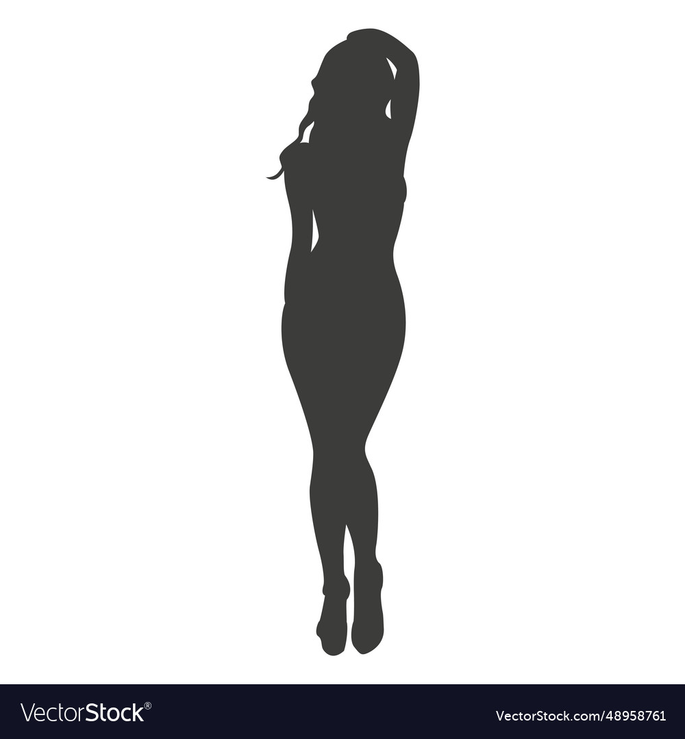 Provocative Girl Silhouette 1 Royalty Free Vector Image