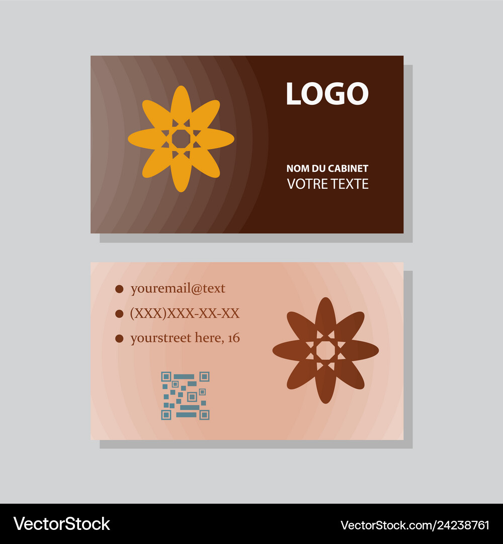 Simple business card with logo or icon Royalty Free Vector