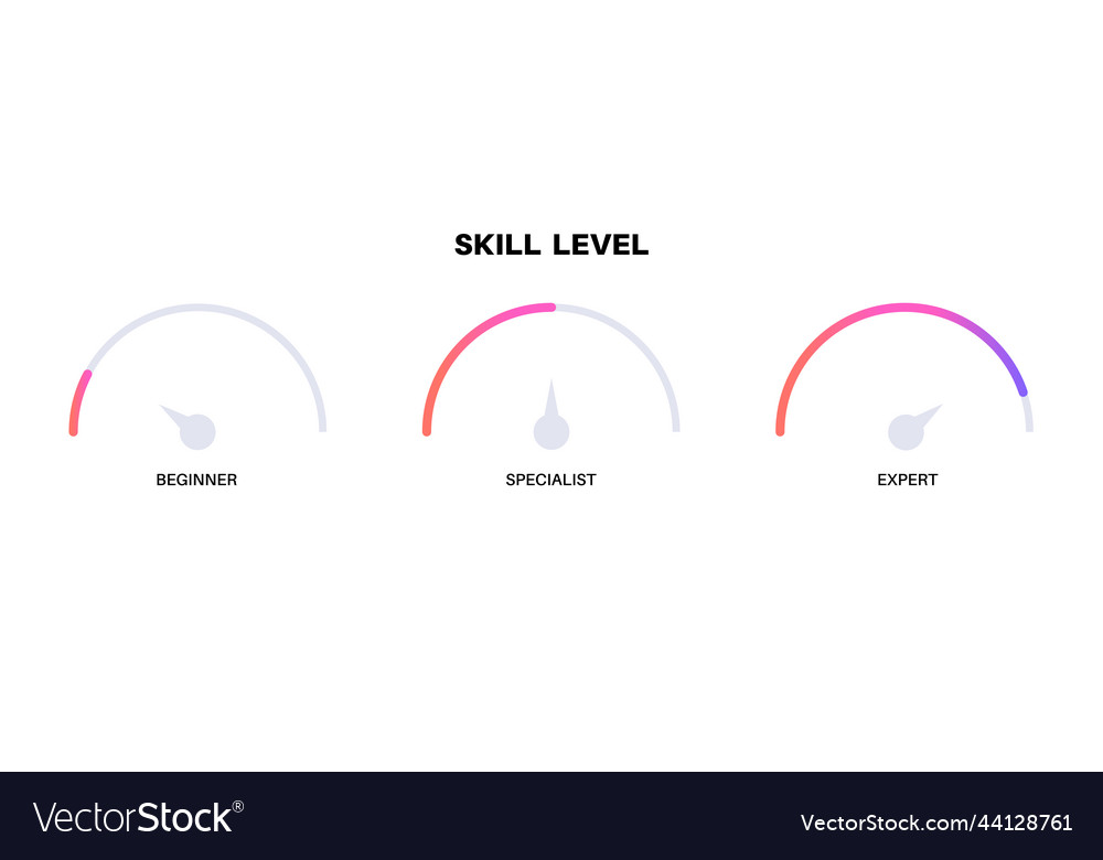 Skill level diagram Royalty Free Vector Image - VectorStock