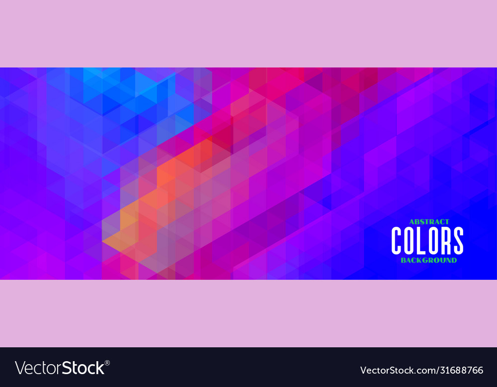 Abstract vibrant colorful triangle pattern Vector Image