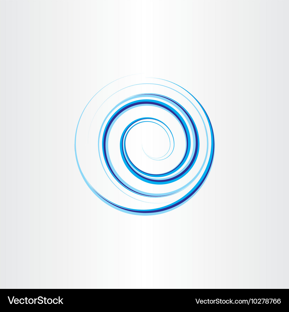 Aqua Water Swirl Circle Royalty Free Vector Image