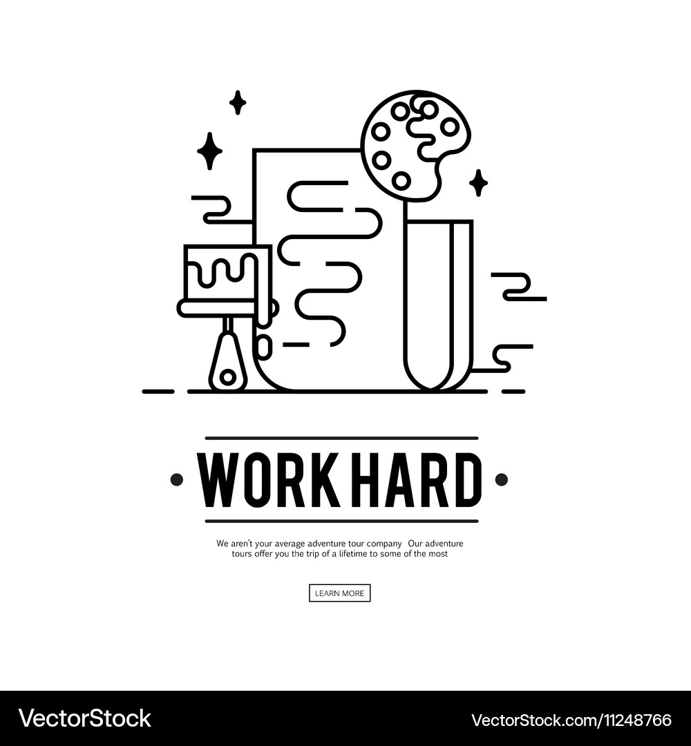 Art tools and materials for painting logo Vector Image