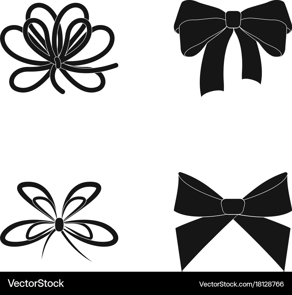Bow ribbon decoration and other web icon Vector Image