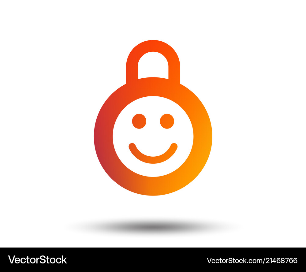 Child lock icon locker with smile symbol Vector Image