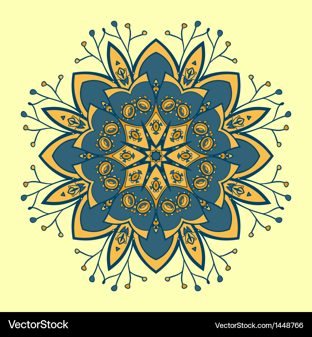 Circle ornament ornamental round lace Royalty Free Vector