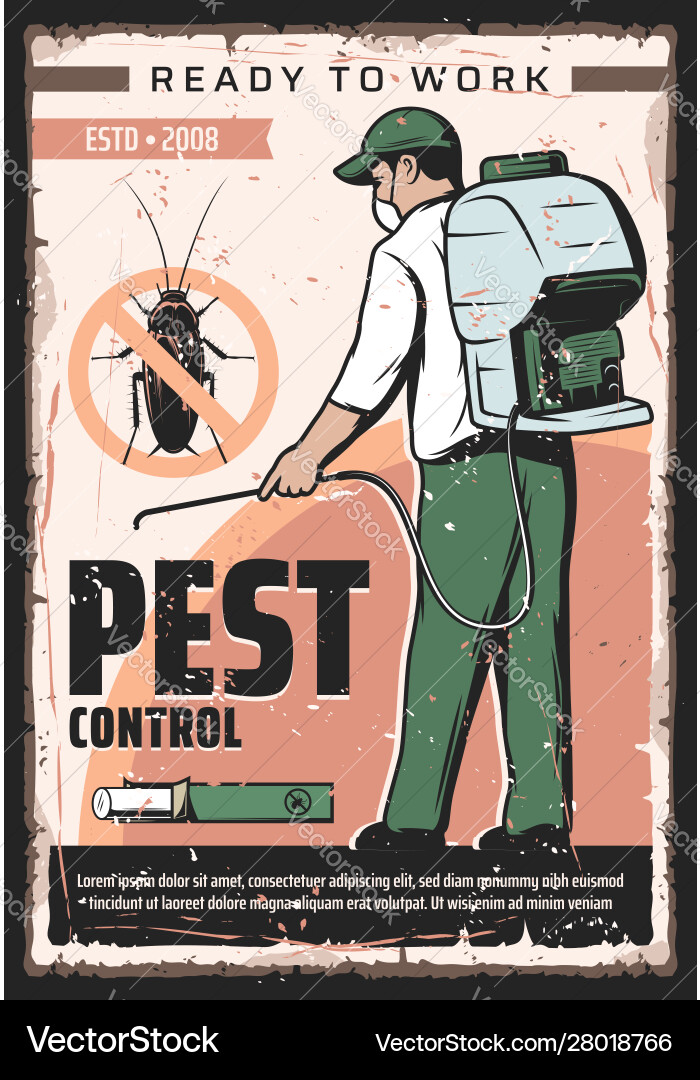 Domestic insect pet control extermination service Vector Image