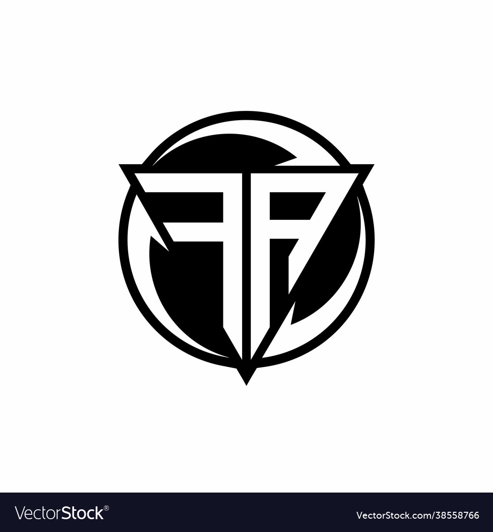 Fa logo monogram design template Royalty Free Vector Image