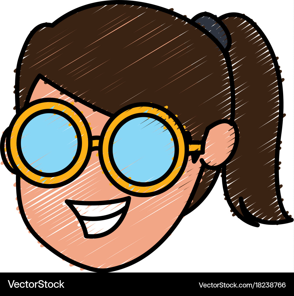 Girl faceless cartoon Royalty Free Vector Image