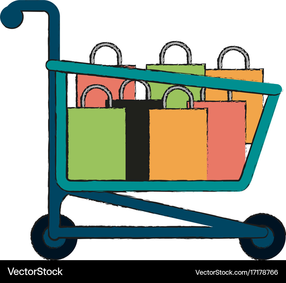 Isolated shopping cart design Royalty Free Vector Image