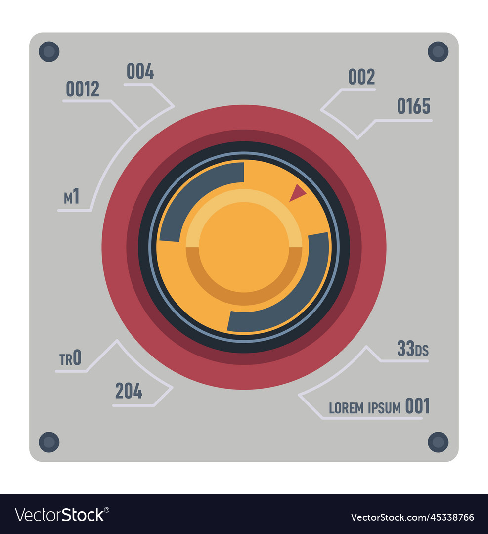 Panel with indicators button for adjusting Vector Image
