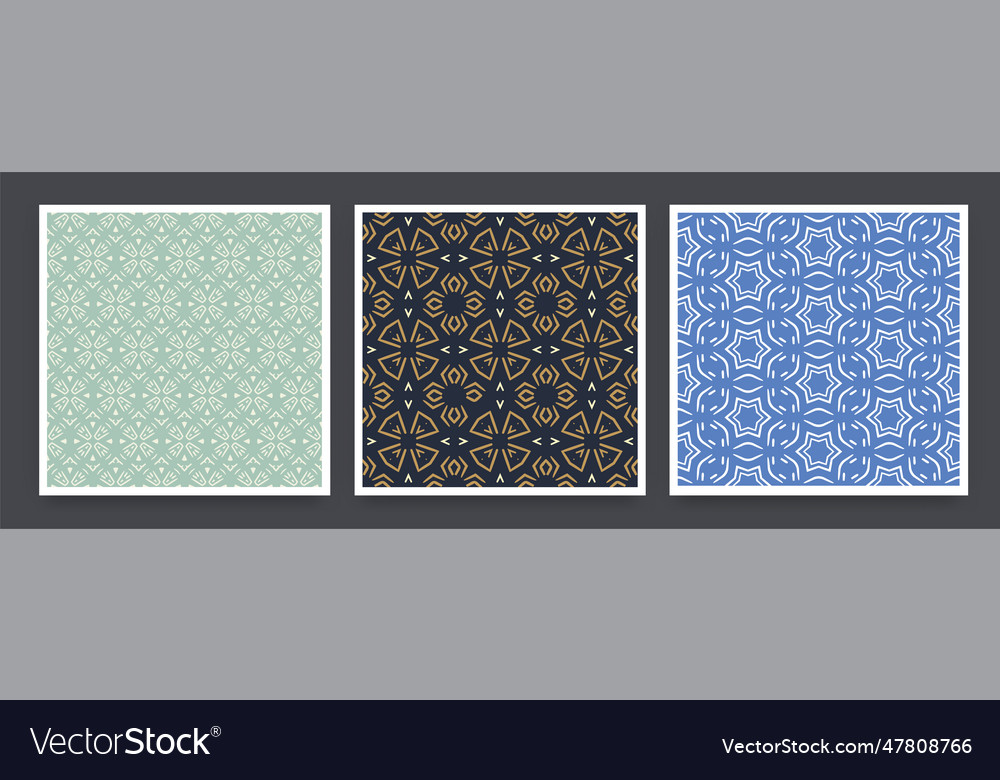Set of seamless abstract minimal patterns Vector Image