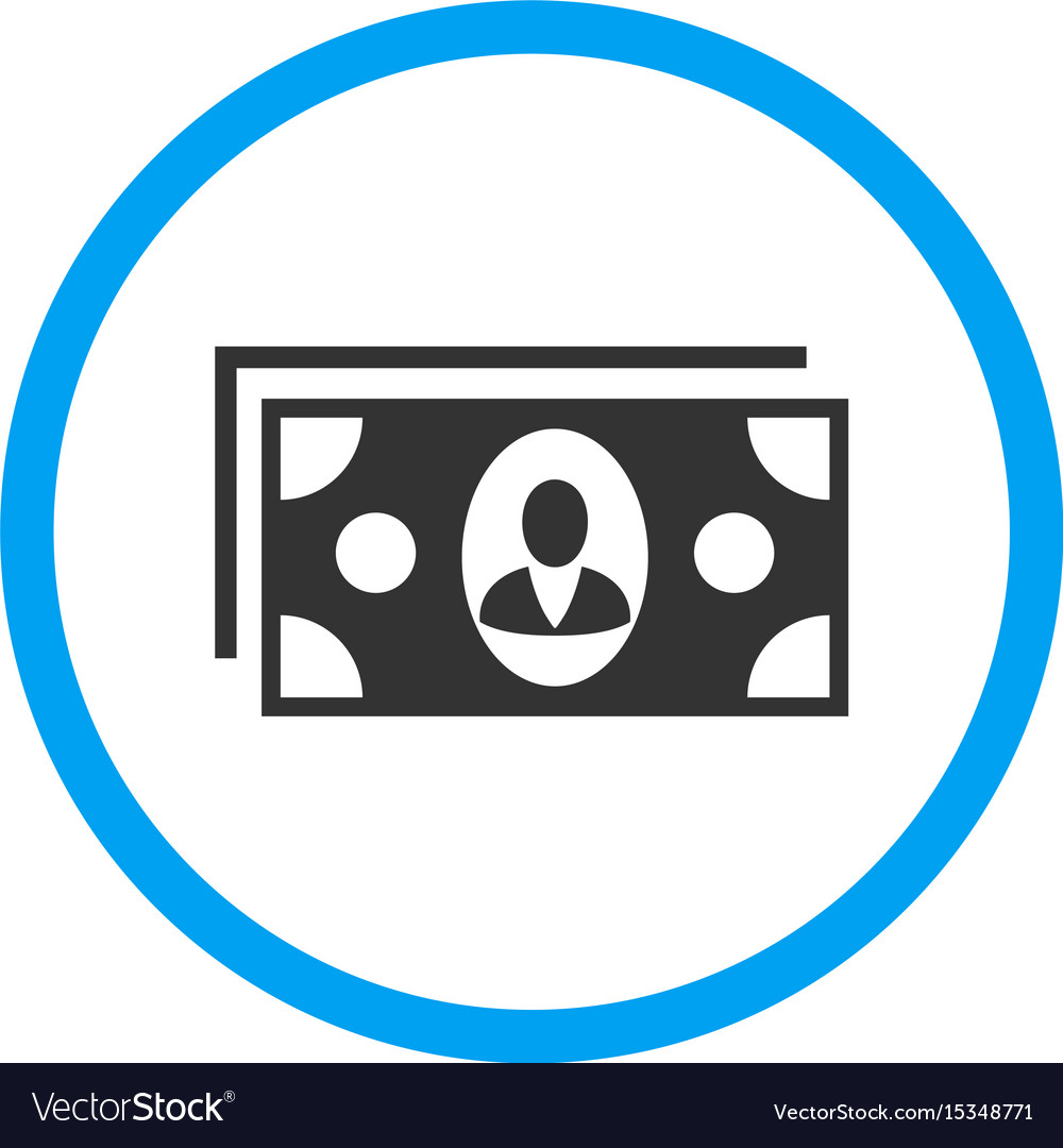 Banknotes rounded icon Royalty Free Vector Image