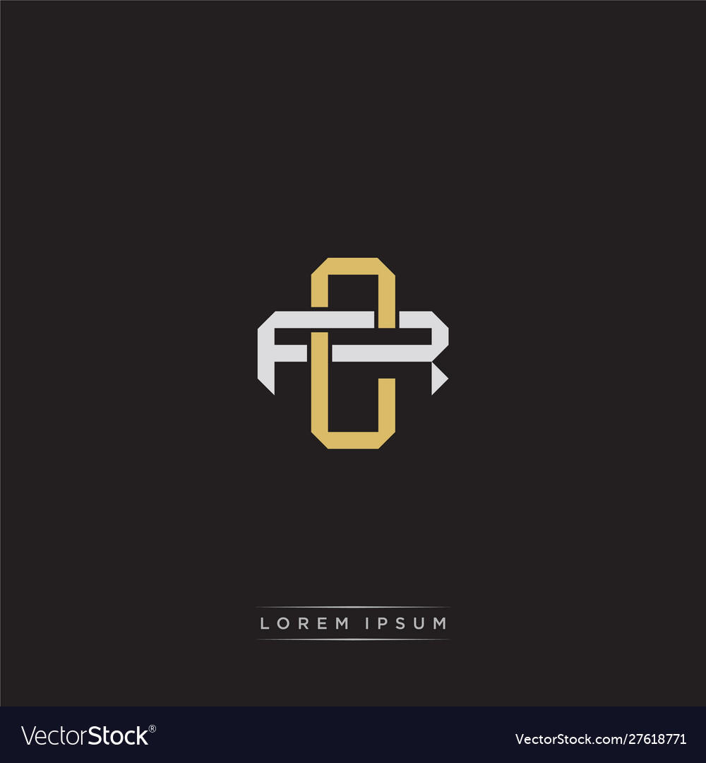 Cr initial letter overlapping interlock logo Vector Image