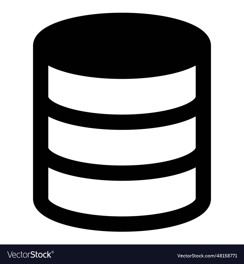 Database software used to maintain records Vector Image