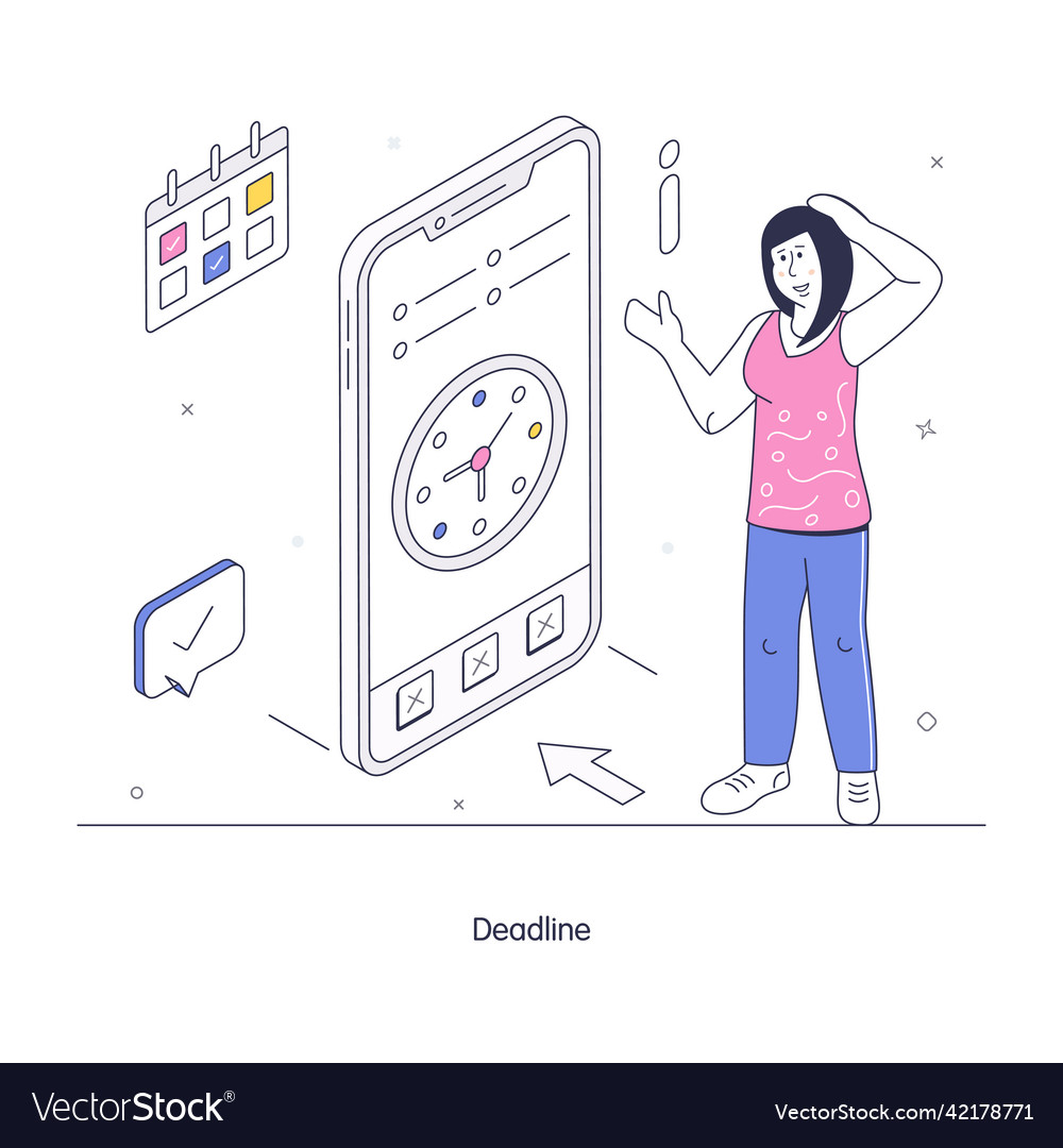 Deadline Royalty Free Vector Image - VectorStock