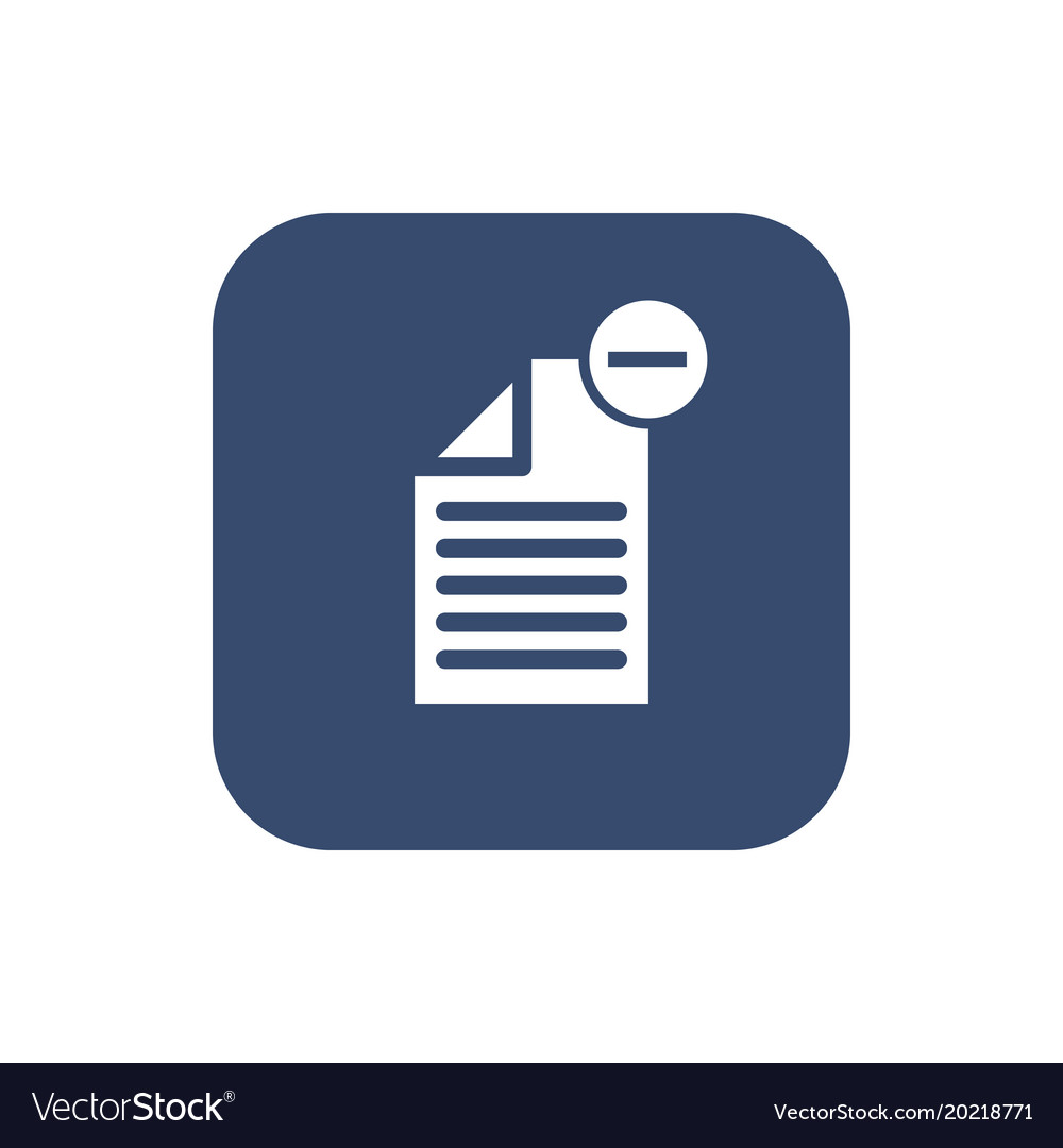 Delete document- icon flat design Royalty Free Vector Image