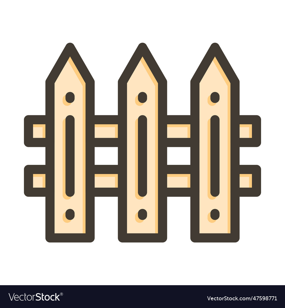 Fence thick line filled colors for personal Vector Image