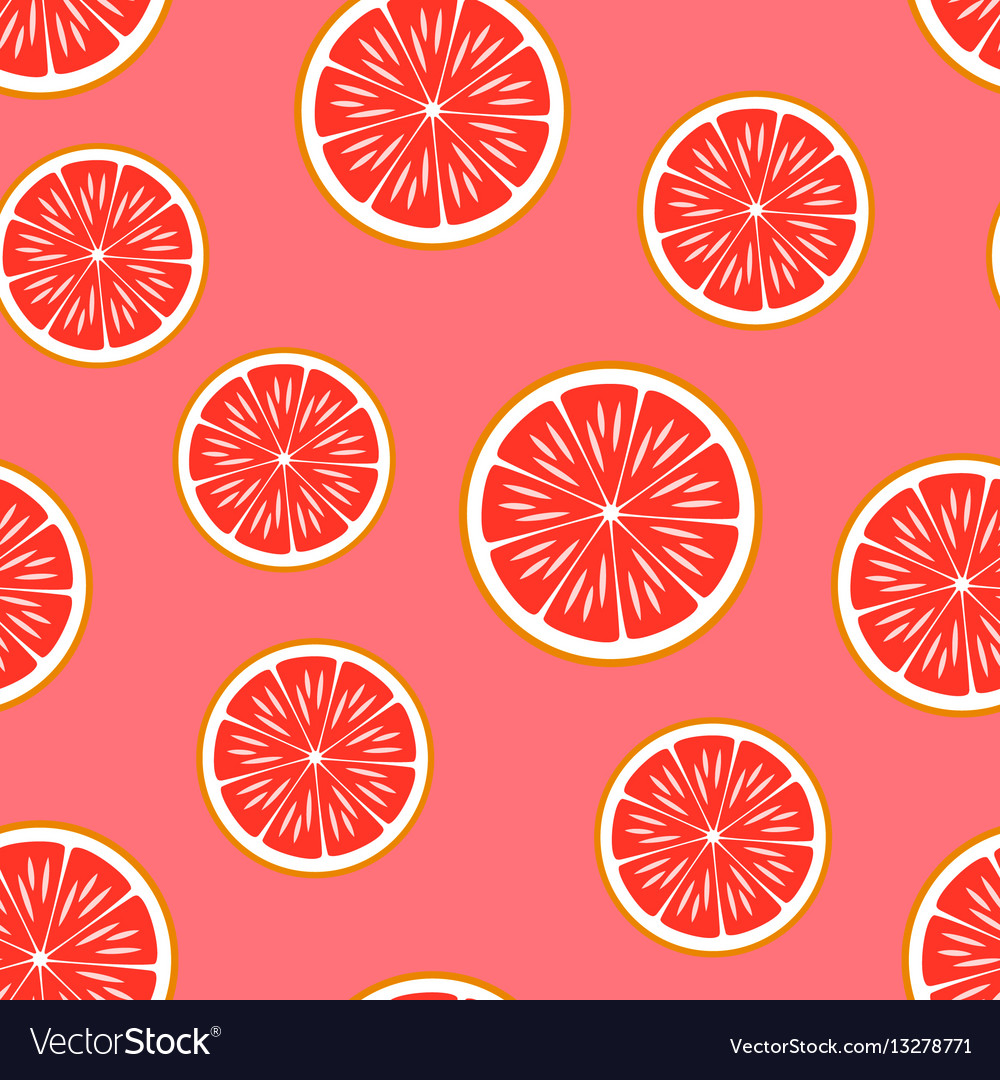 Grapefruit seamless pattern Royalty Free Vector Image