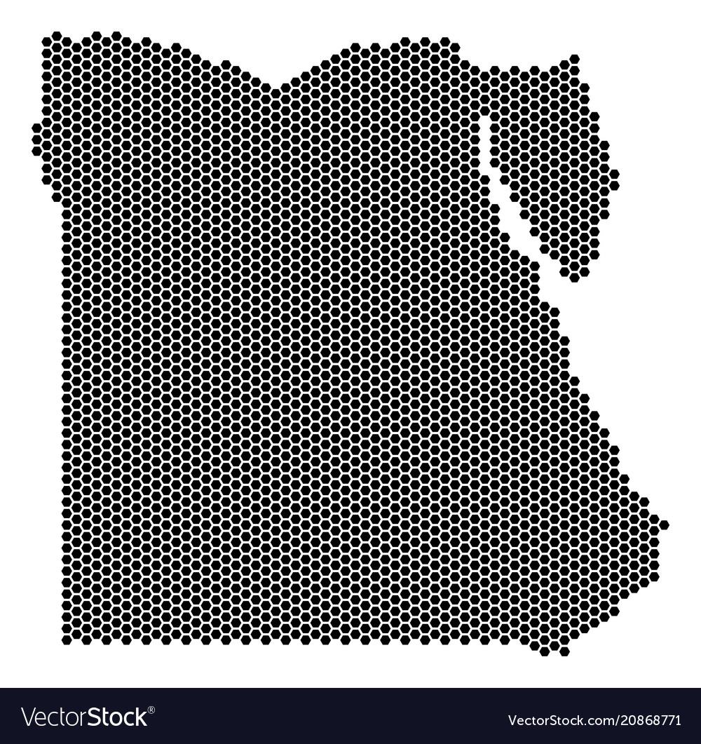 Hex tile egypt map Royalty Free Vector Image - VectorStock