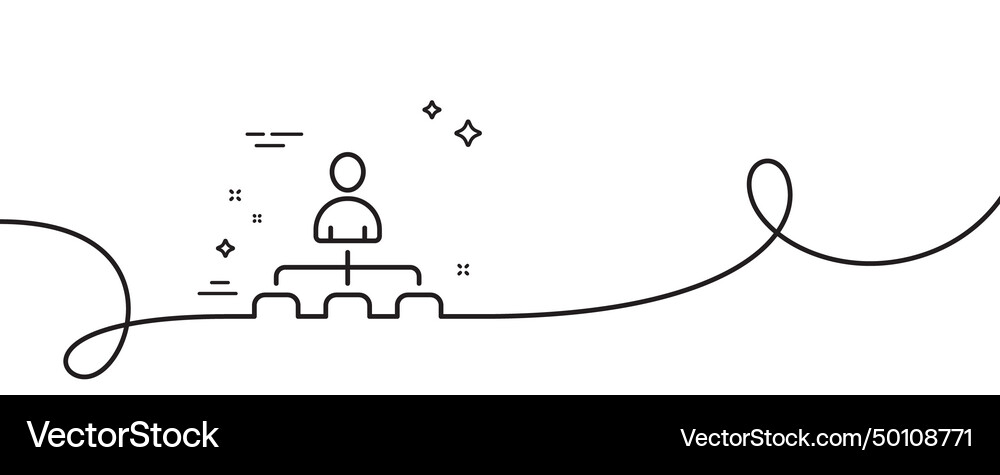 Management line icon business strategy sign Vector Image