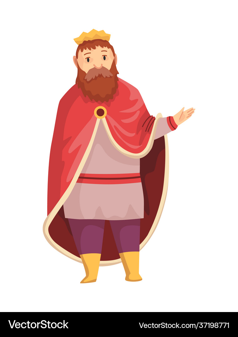 Medieval kingdom character middle ages historic Vector Image
