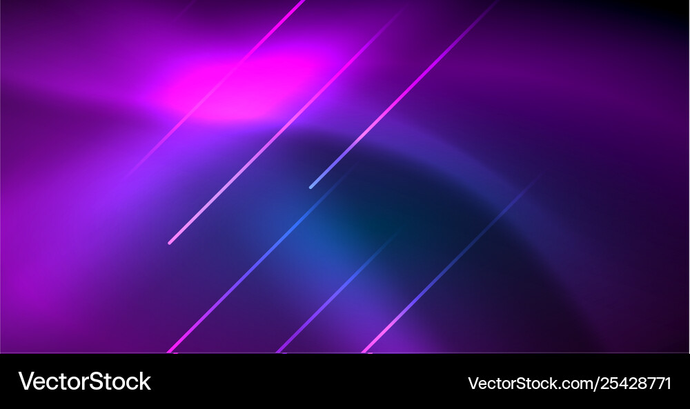 Neon glowing techno lines blue hi-tech futuristic Vector Image