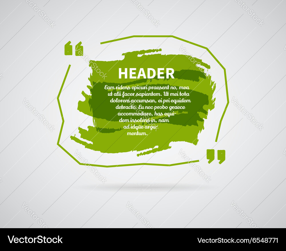 Quote blank templates watercolor ink splash Vector Image