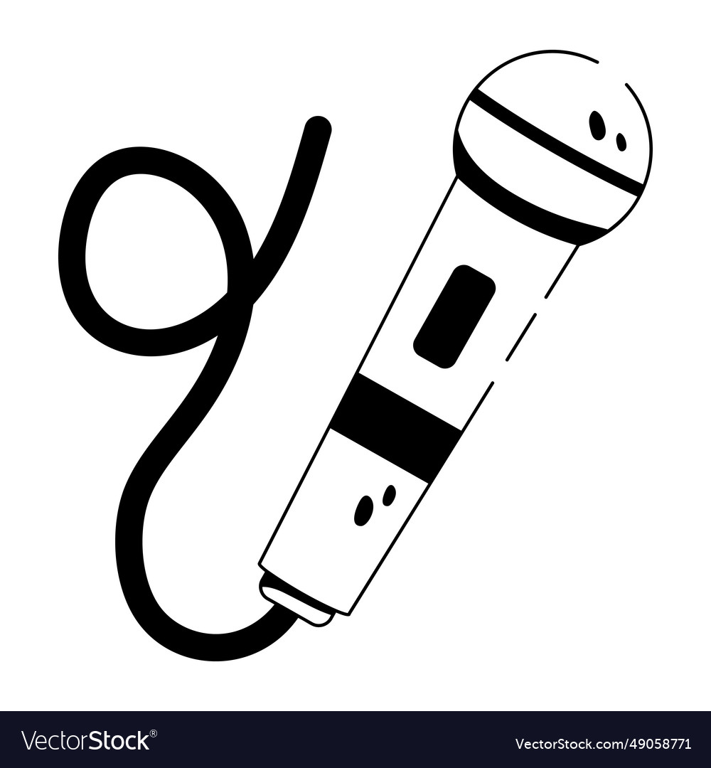 Singing mic Royalty Free Vector Image - VectorStock