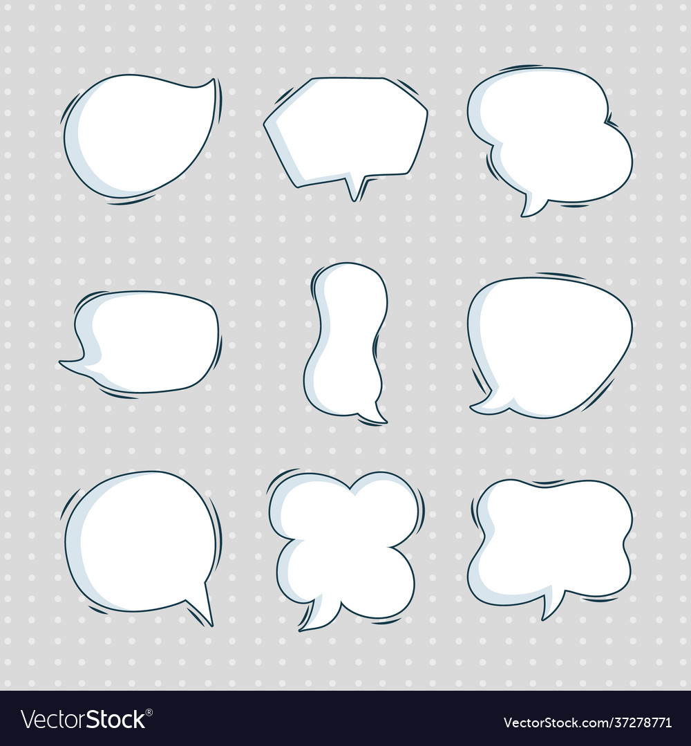 Speech bubbles collection Royalty Free Vector Image