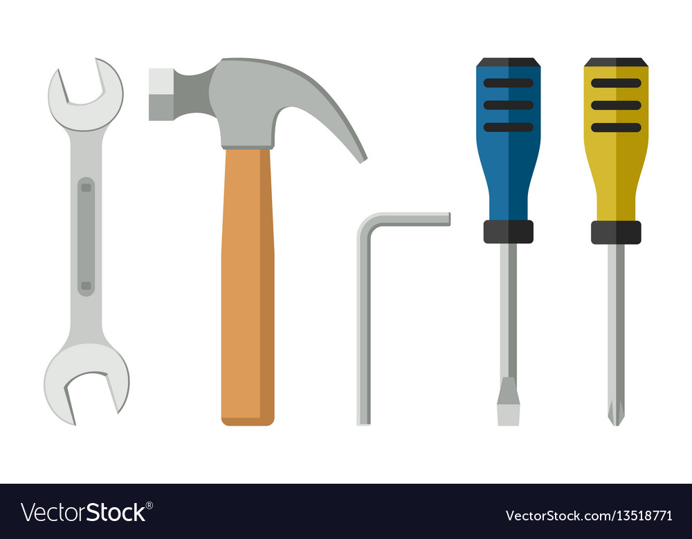 Tools flat icon Royalty Free Vector Image - VectorStock