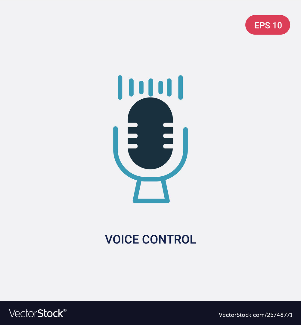 Two color voice control icon from smart house Vector Image
