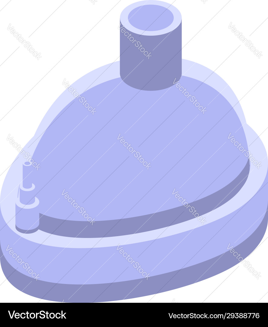 Anesthesia mask icon isometric style Royalty Free Vector