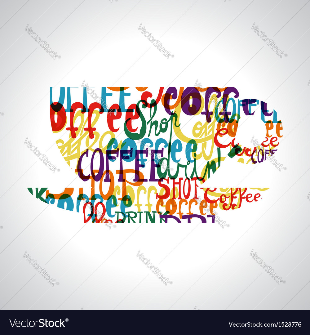 Coffee cup shape Royalty Free Vector Image - VectorStock