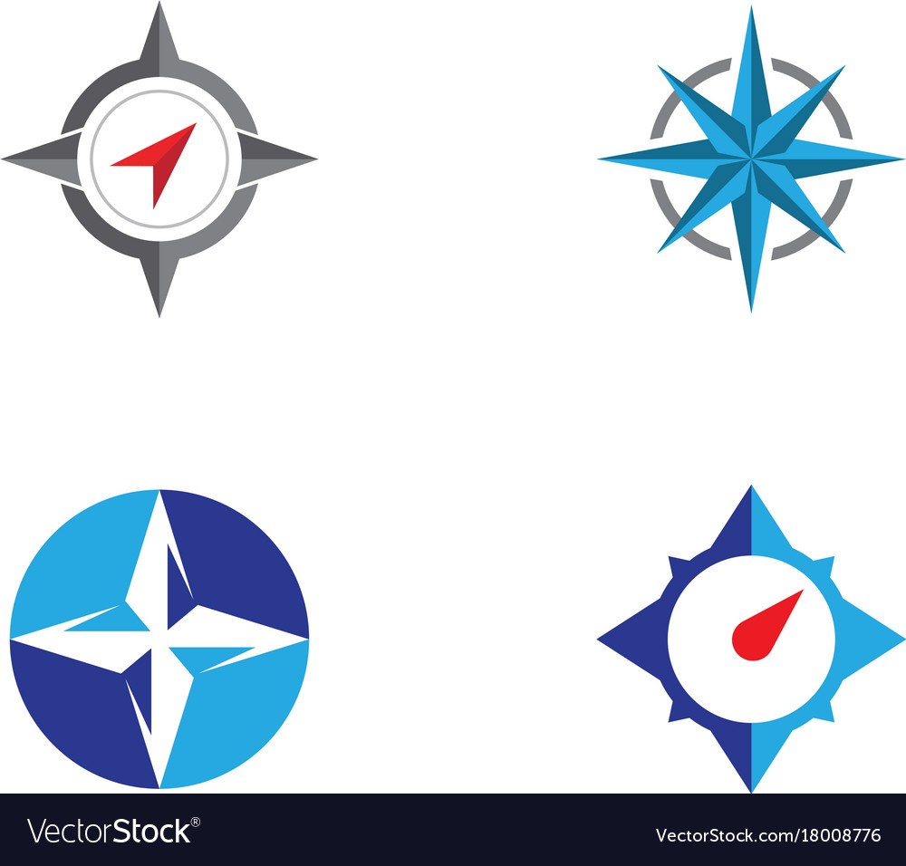 Compass logo template Royalty Free Vector Image