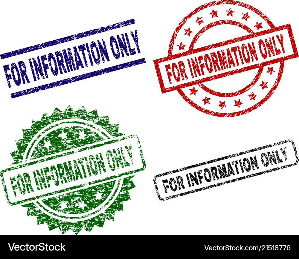 Damaged textured for information only seal stamps Vector Image