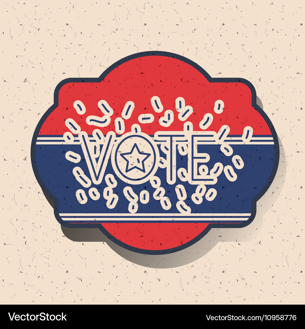 Donkey and elephant of vote inside frame design Vector Image