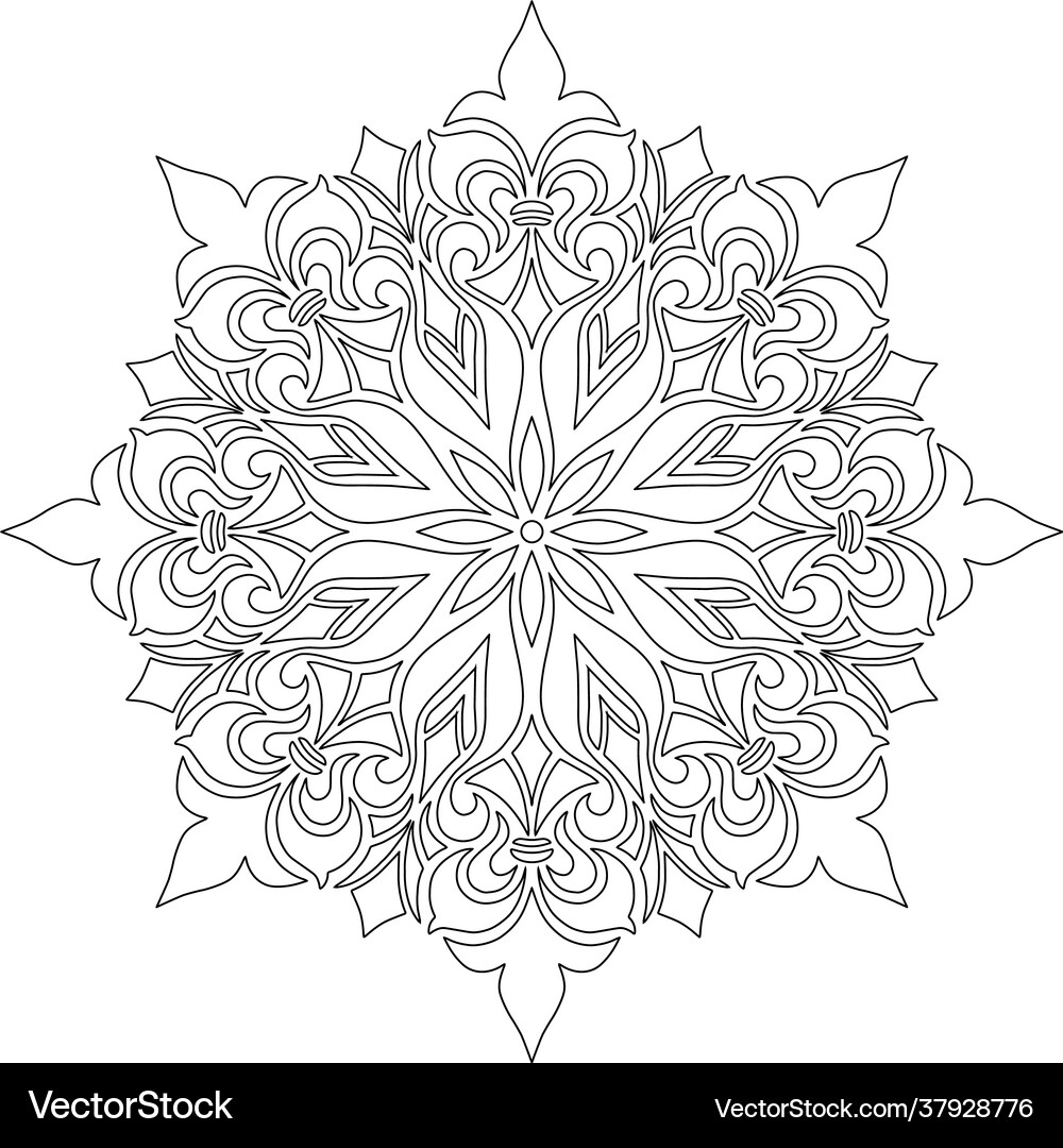 Figure mandala for coloring doodles sketch Vector Image