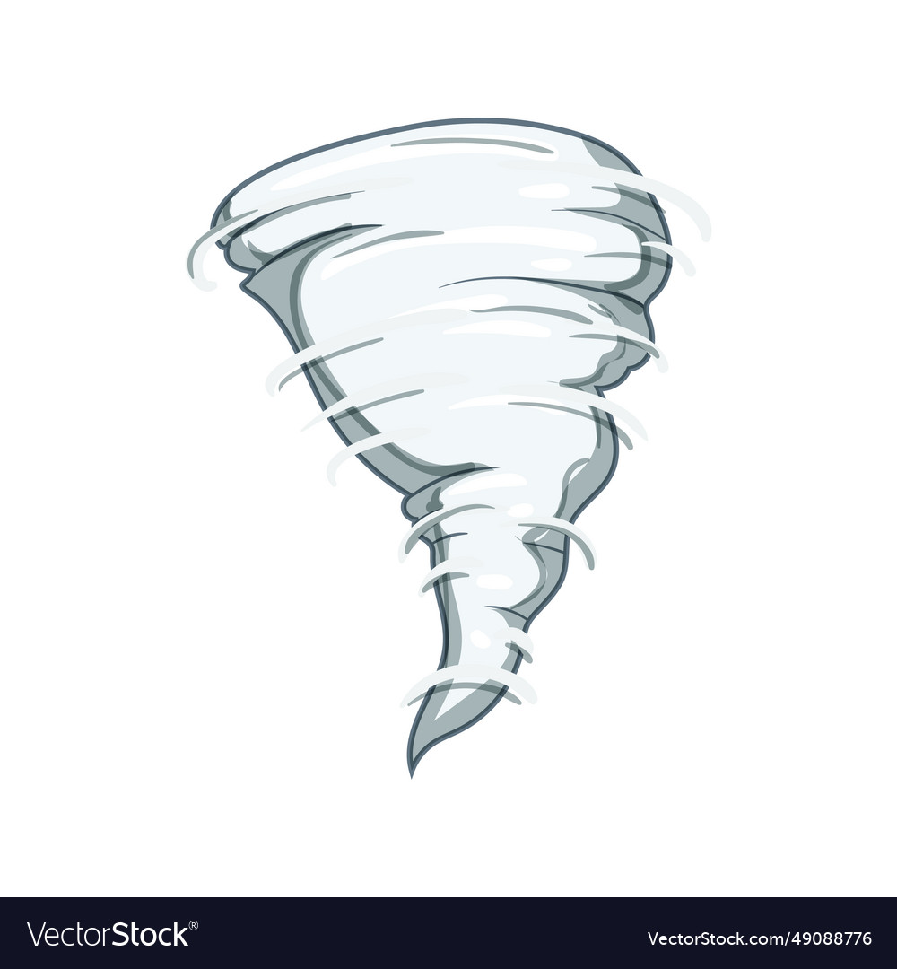 Funnel tornado cartoon Royalty Free Vector Image