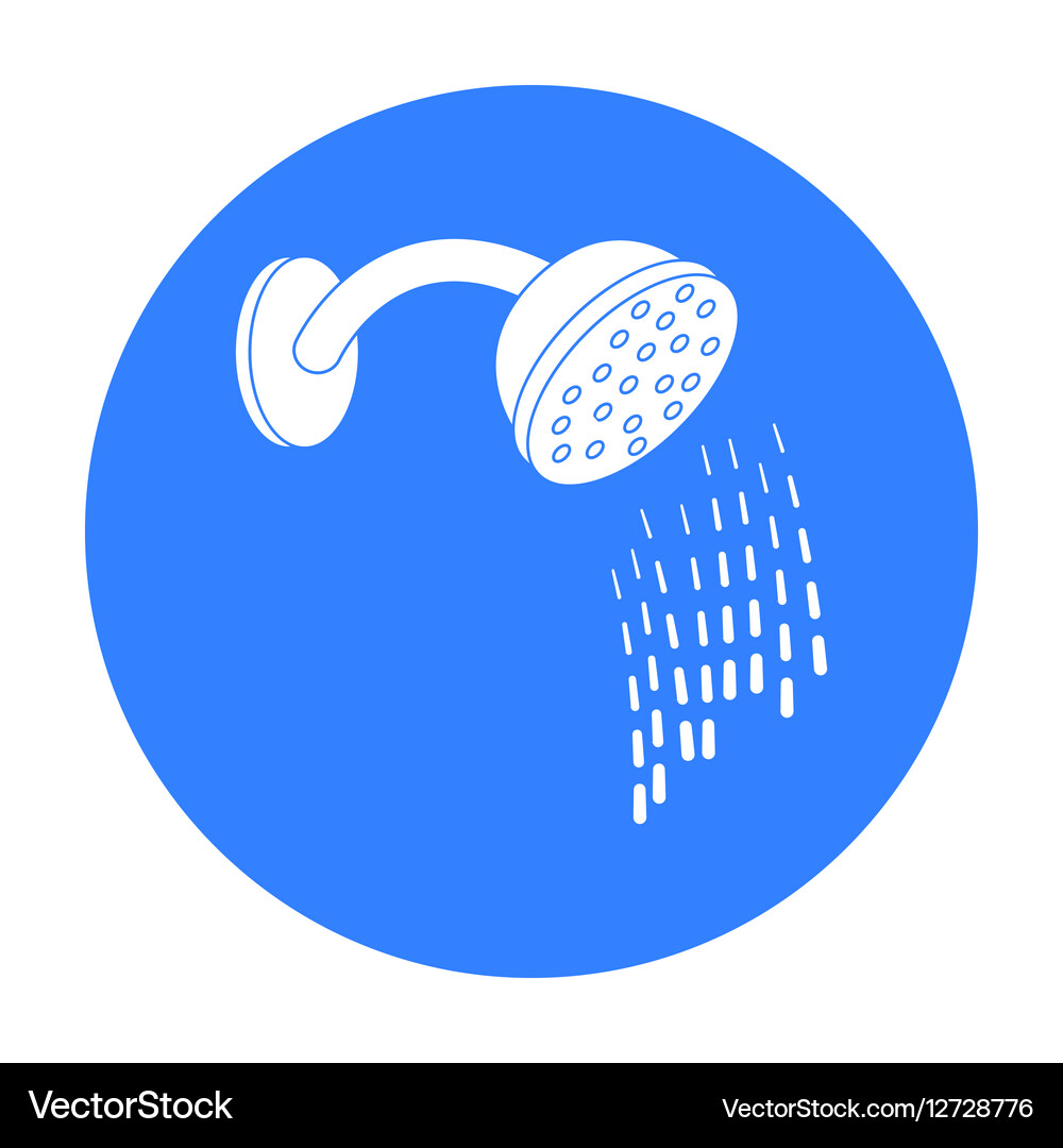 Shower icon in black style isolated on white Vector Image