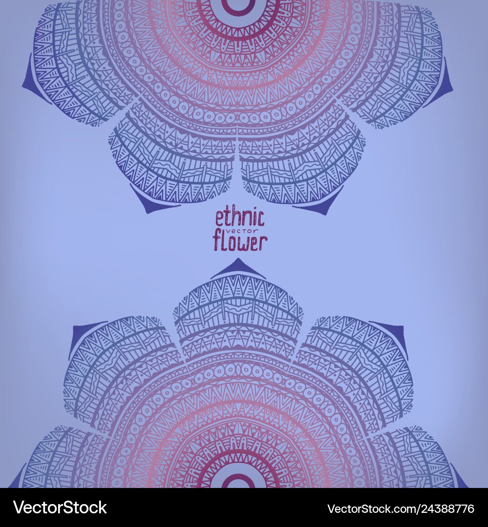 Tribal background with ethnic abstract hand drawn Vector Image