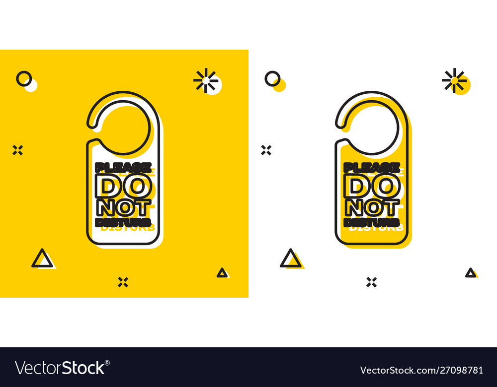Black Please Do Not Disturb Icon Isolated Vector Image