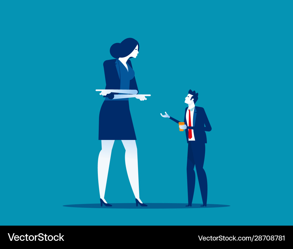 Business people with direction and vision concept Vector Image