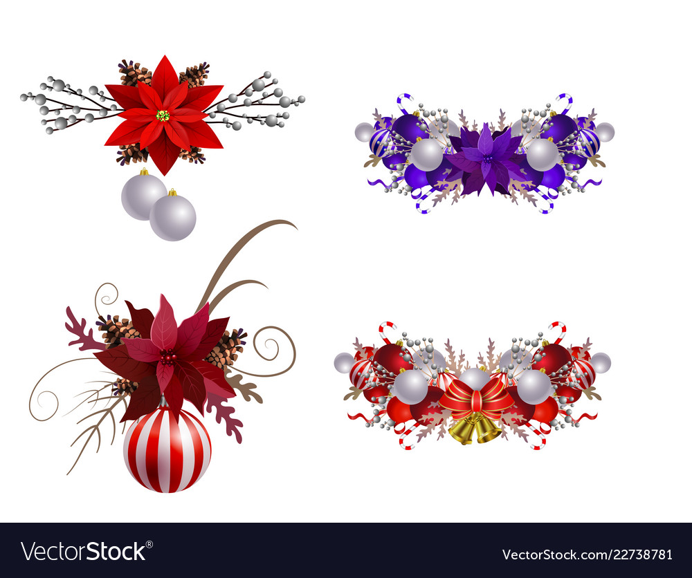 Christmas decoration set Royalty Free Vector Image